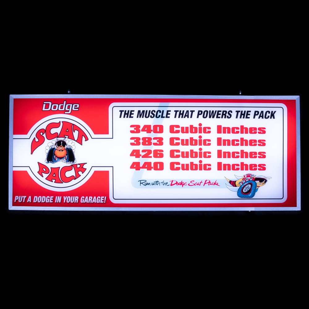 Officially Licensed Dodge Scat Pack LED Light-Up Aluminum Sign ...