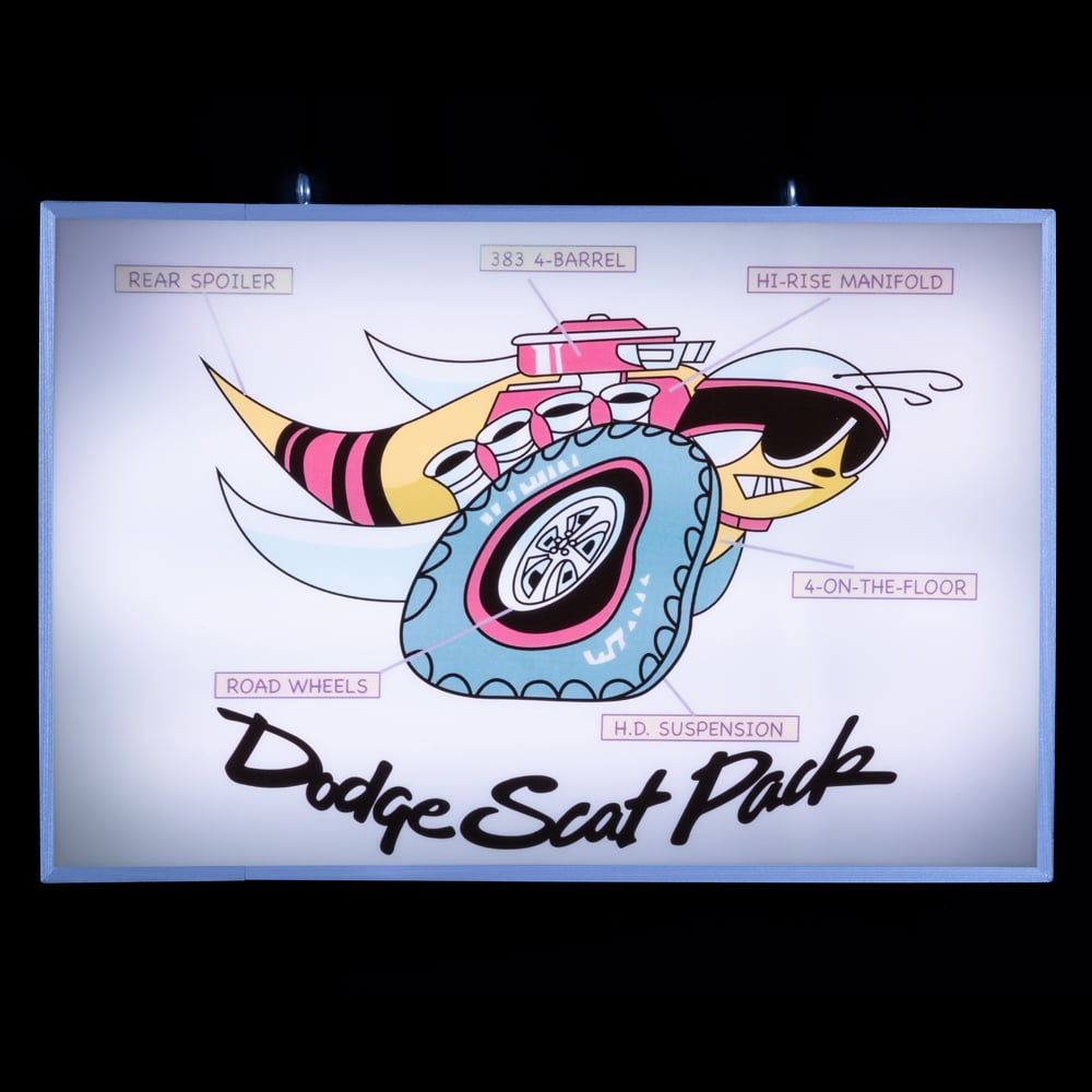 Officially Licensed Dodge Scat Pack LED Light-Up Aluminum Sign ...