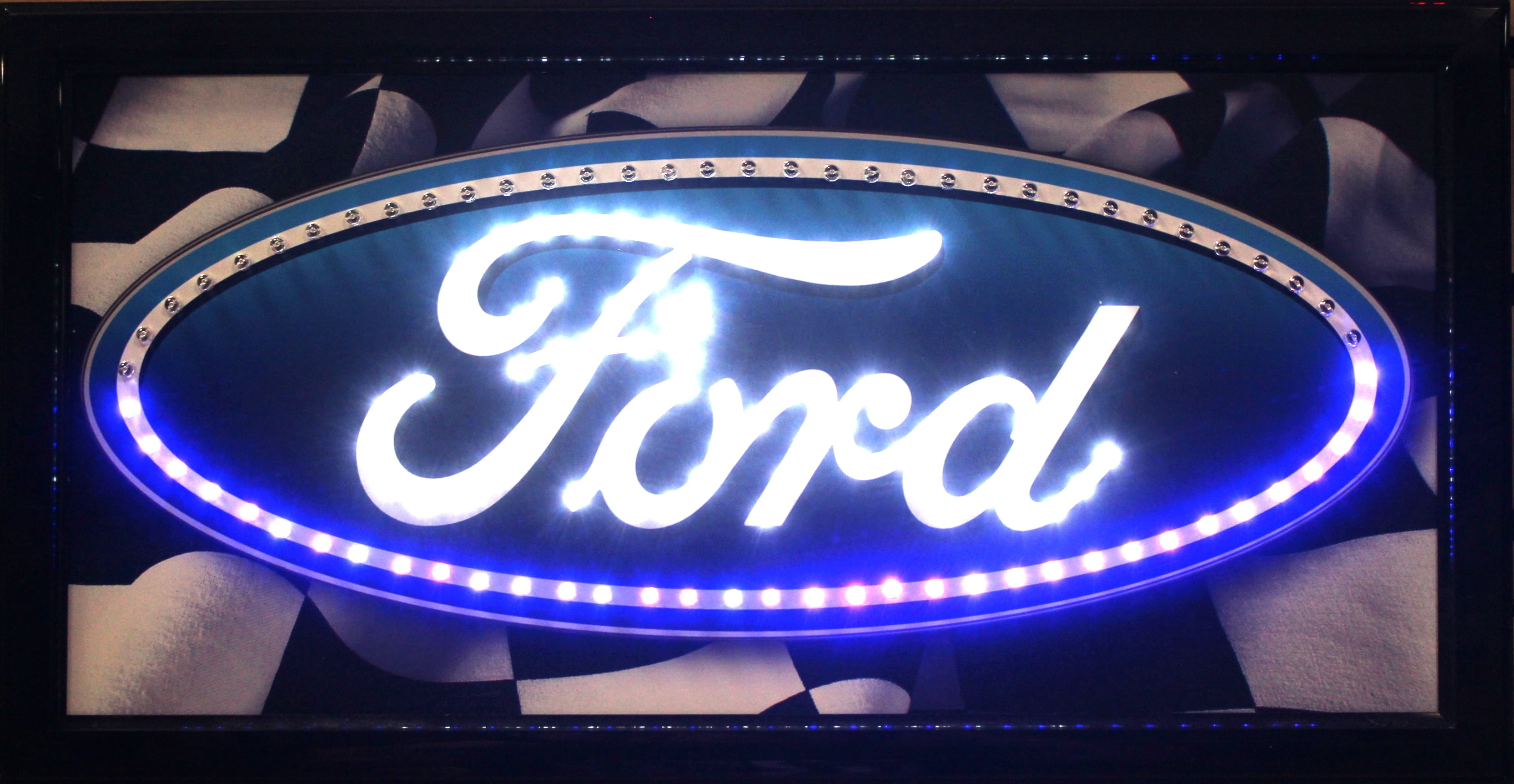 Officially Licensed Ford Logo Framed LED Sign - Walmart.com
