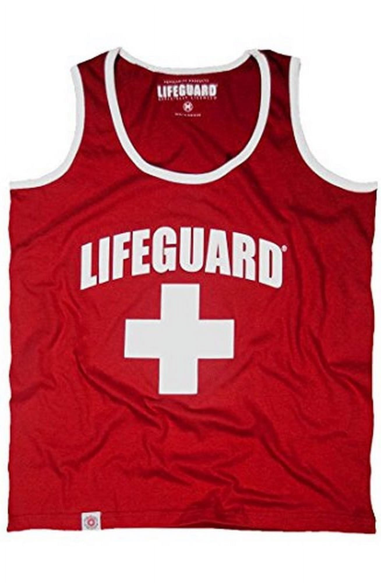 Officially Licensed Guys LIFEGUARD Muscle Tank with Contrast Piping ...