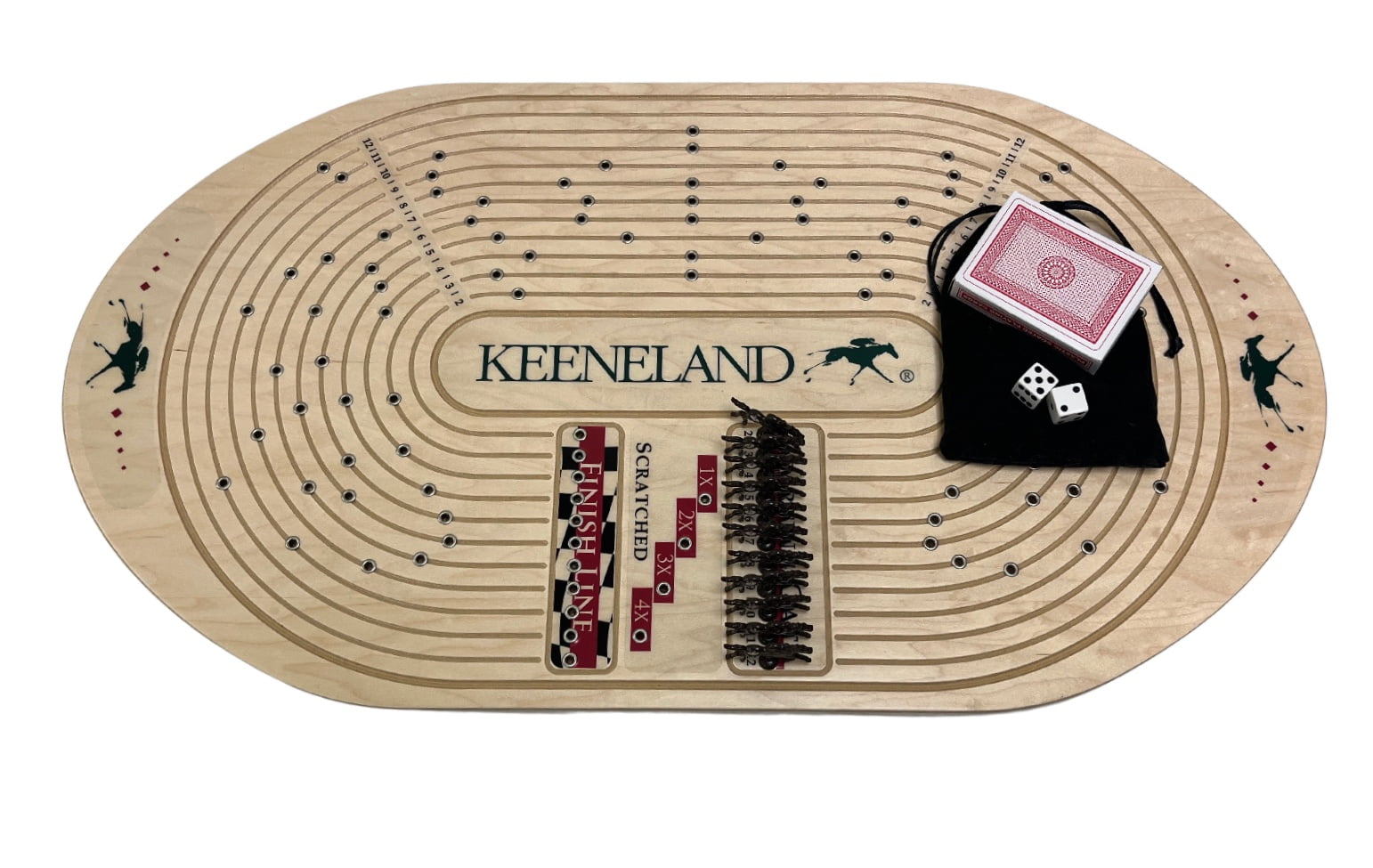 Officially Licensed Keeneland Wooden Horserace Board Game by Across the ...