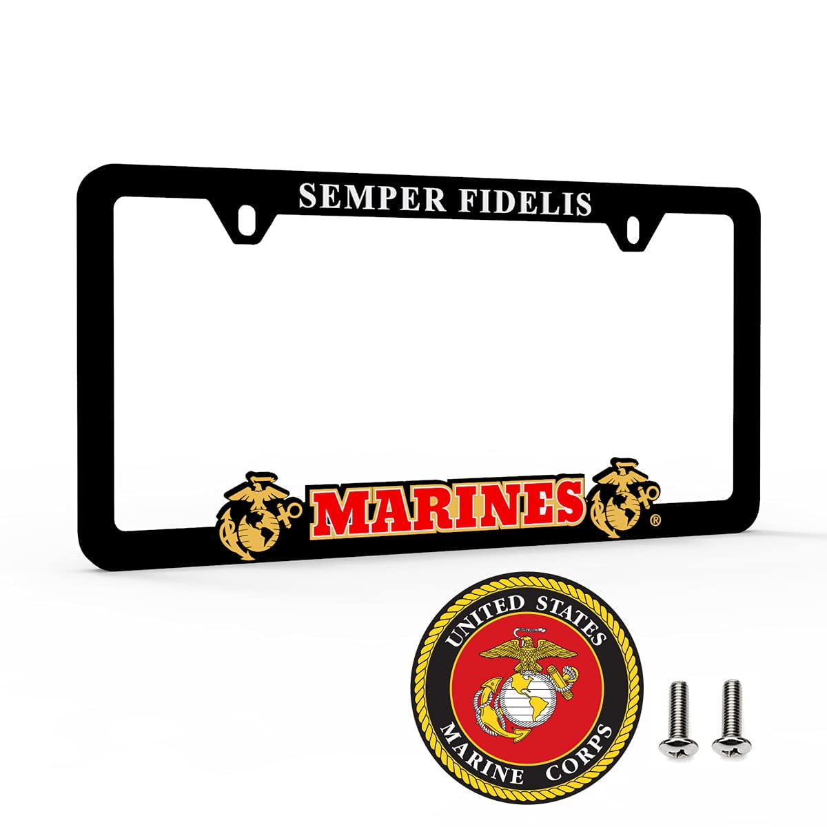 Officially Licensed Marine Corps RRF12 USMC Car License Plate Frame ...
