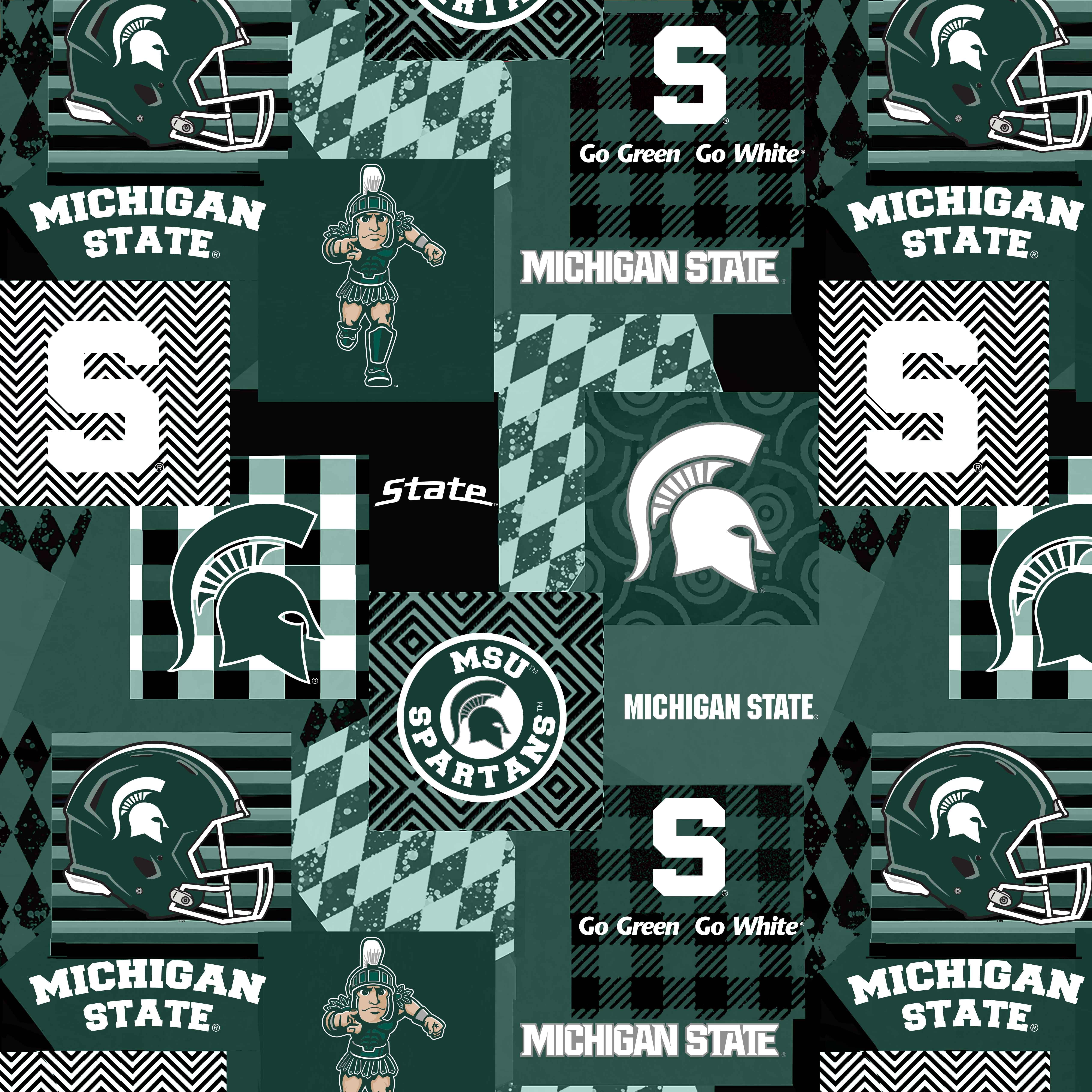 Officially Licensed Michigan State University Minky Fabric with ...