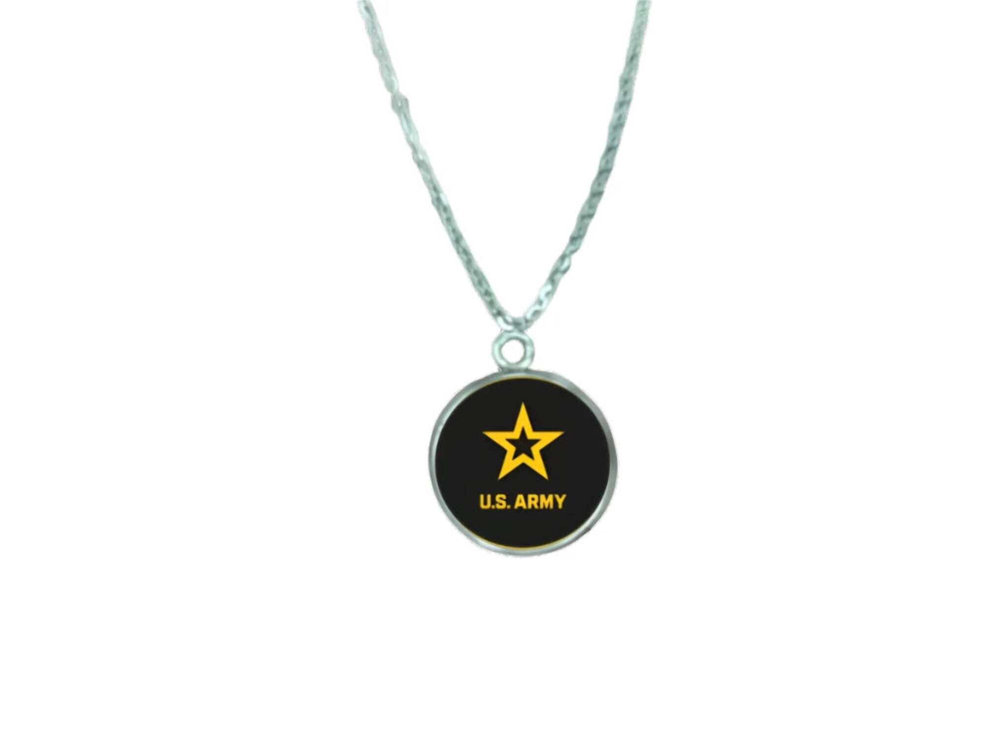 Officially Licensed Military Pendant Necklace in Gold or Silver ...