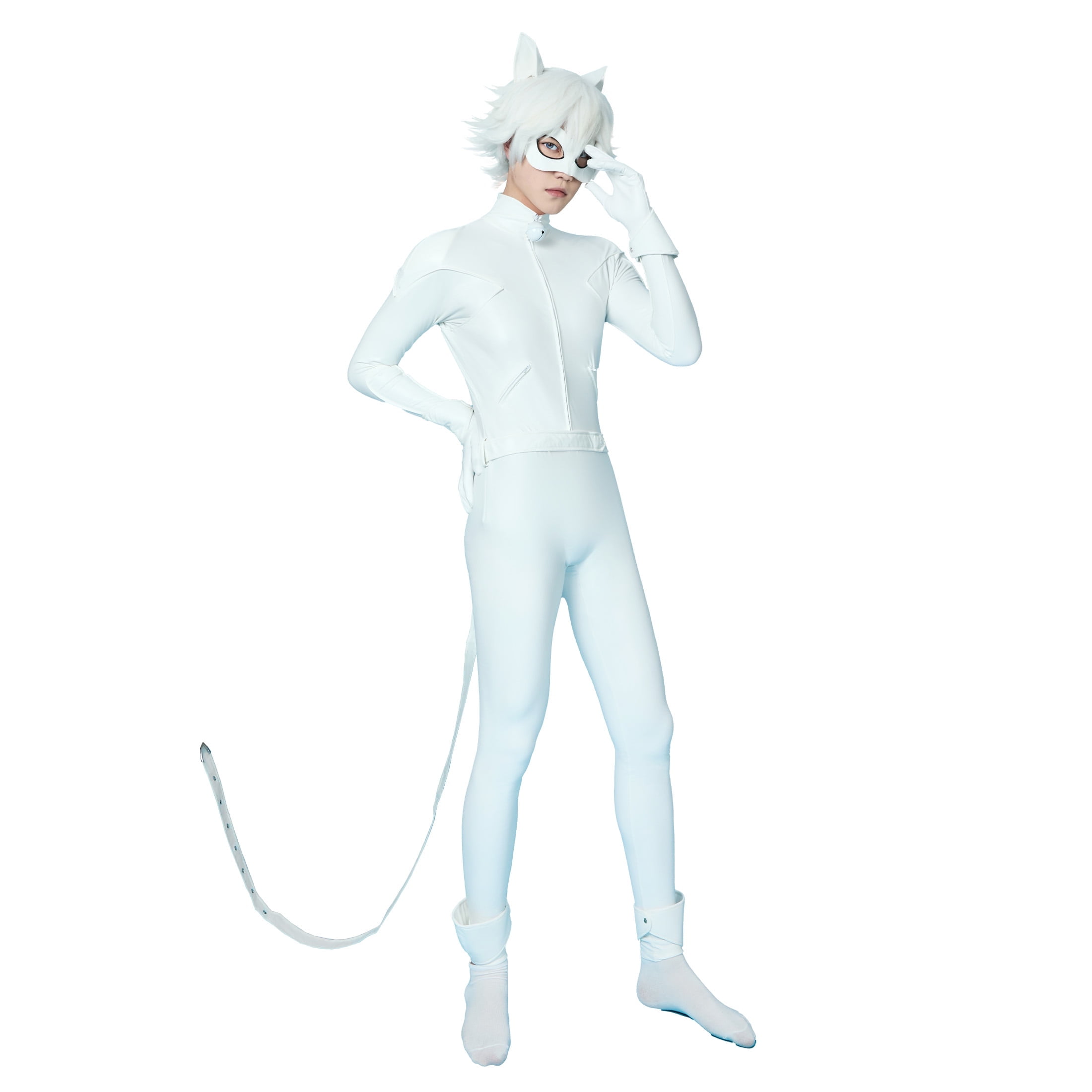 [Officially Licensed] Miraculous Cat Blanc Costume White Elastic ...