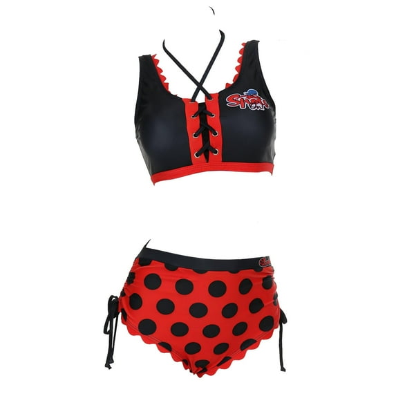 [Officially Licensed] Miraculous Ladybug Two-Piece Swimsuit for Women ...