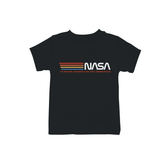 Officially Licensed Nasa Retro Stripes Logo Youth's T-shirt - Walmart.com