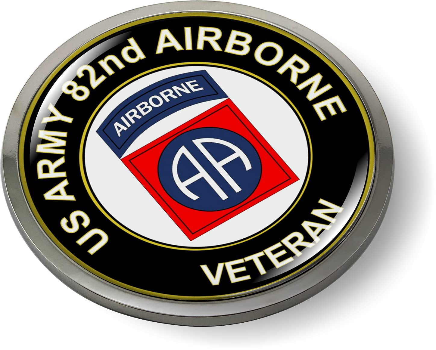 BestLicensePlateFrames - US Army 82nd Airborne Veteran 3D Domed CAR ...