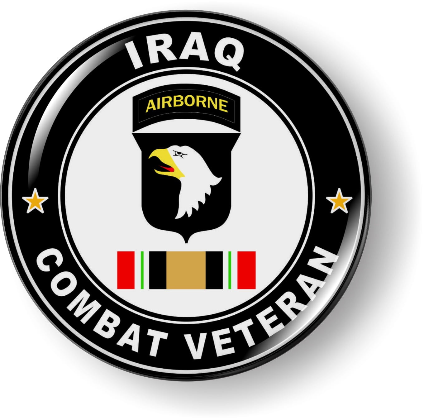 [Officially Licensed Product] - Iraq Combat Veteran US Army 3D Domed ...