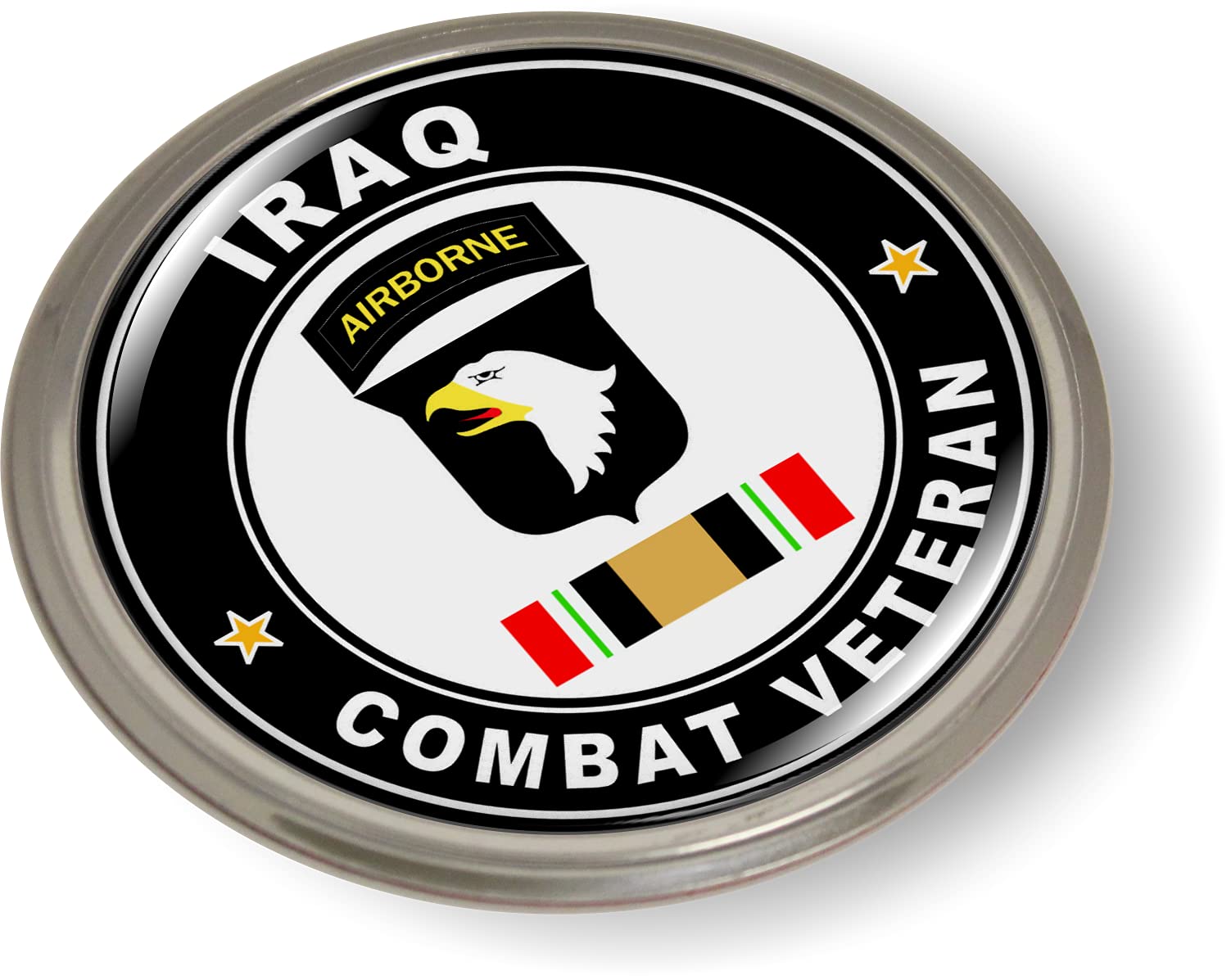 BestLicensePlateFrames - Iraq Combat Veteran 3D Domed CAR Emblem Badge ...