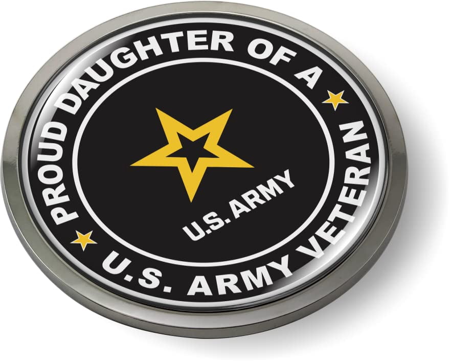 BestLicensePlateFrames - Proud Daughter of a U.S. Army Veteran 3D Domed ...