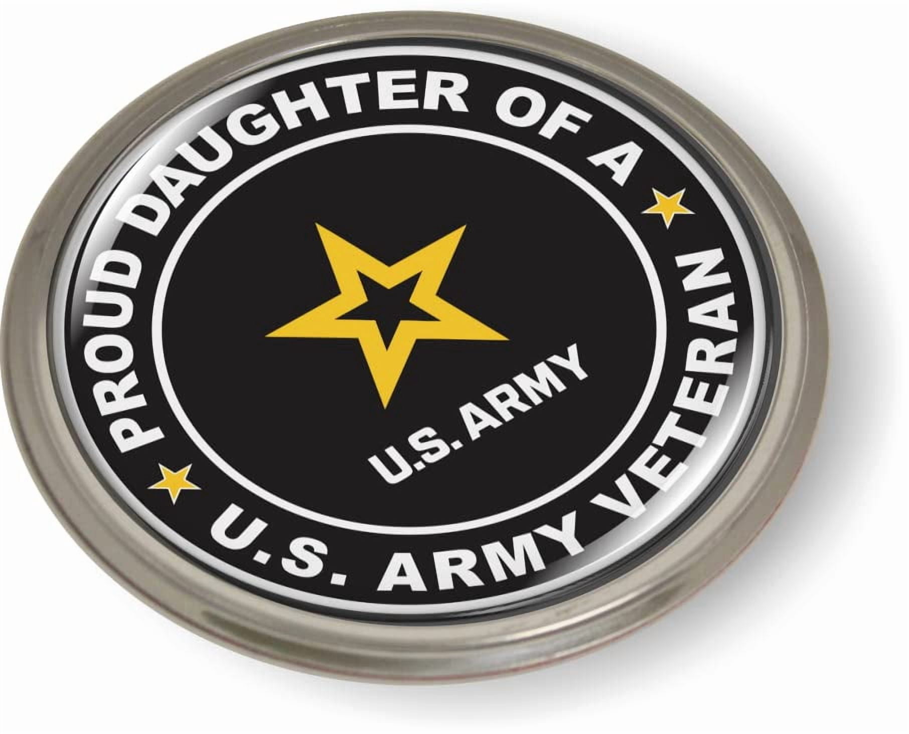BestLicensePlateFrames - Proud Daughter of a U.S. Army Veteran 3D Domed ...