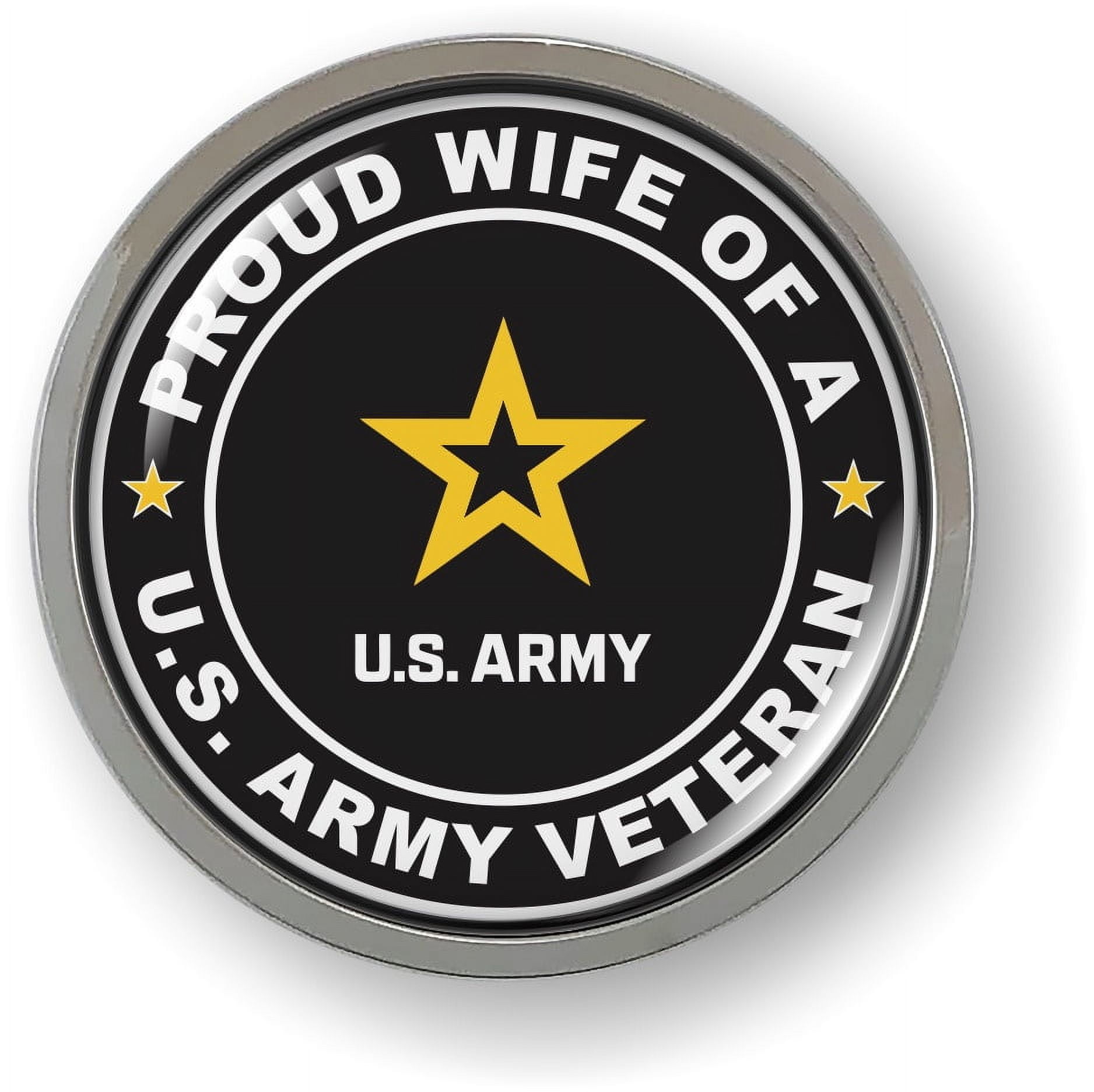 [Officially Licensed Product] - Proud Wife of US Army Veteran 3D Domed ...