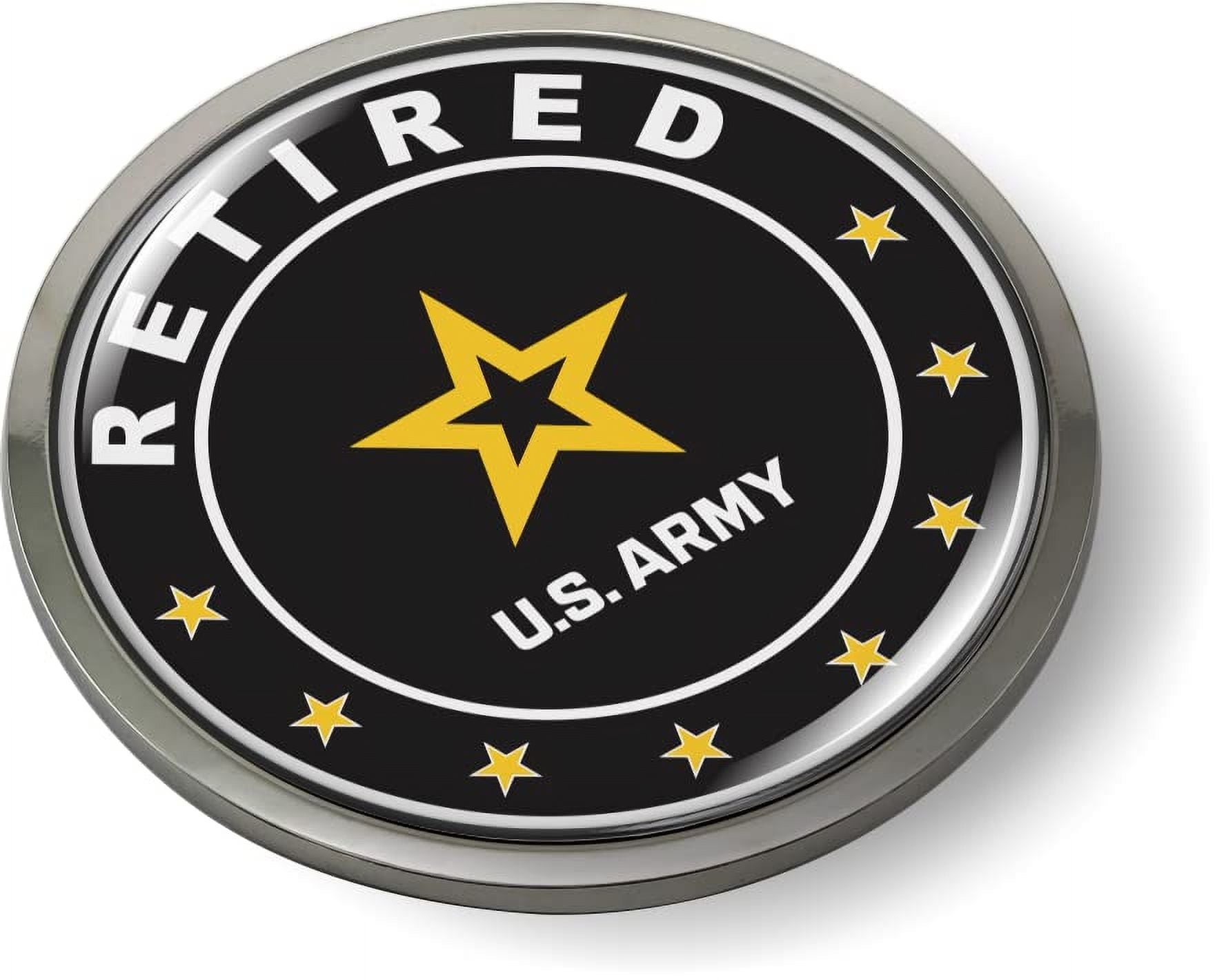 BestLicensePlateFrames - Retired U.S. Army Star Design 3D Domed CAR ...
