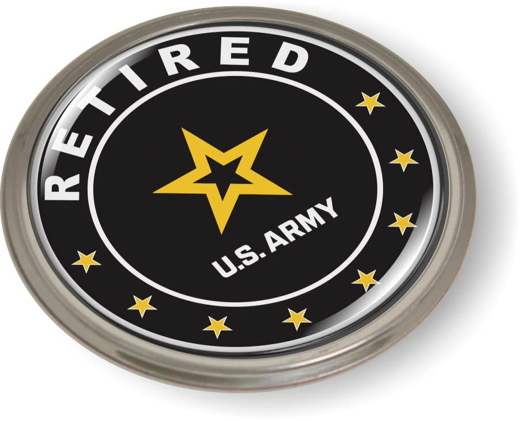 BestLicensePlateFrames - Retired U.S. Army Star Design 3D Domed CAR ...
