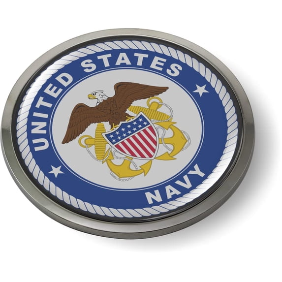 [Officially Licensed Product] - U.S. Navy Officer Crest 3D Domed CAR ...