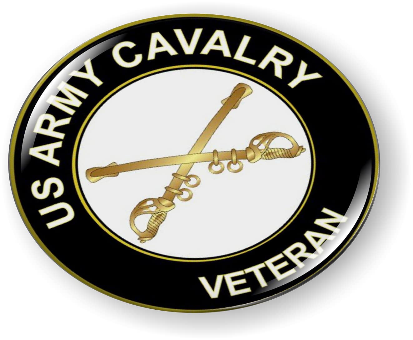 BestLicensePlateFrames - US Army Cavalry Veteran 3D Domed CAR Emblem ...