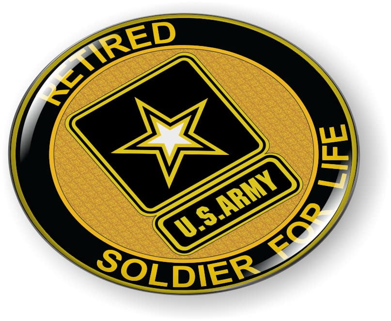 BestLicensePlateFrames - U.S. Army Retired Soldier for Life 3D Domed ...