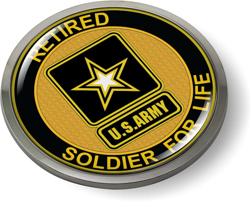 BestLicensePlateFrames - U.S. Army Retired Soldier for Life 3D Domed ...