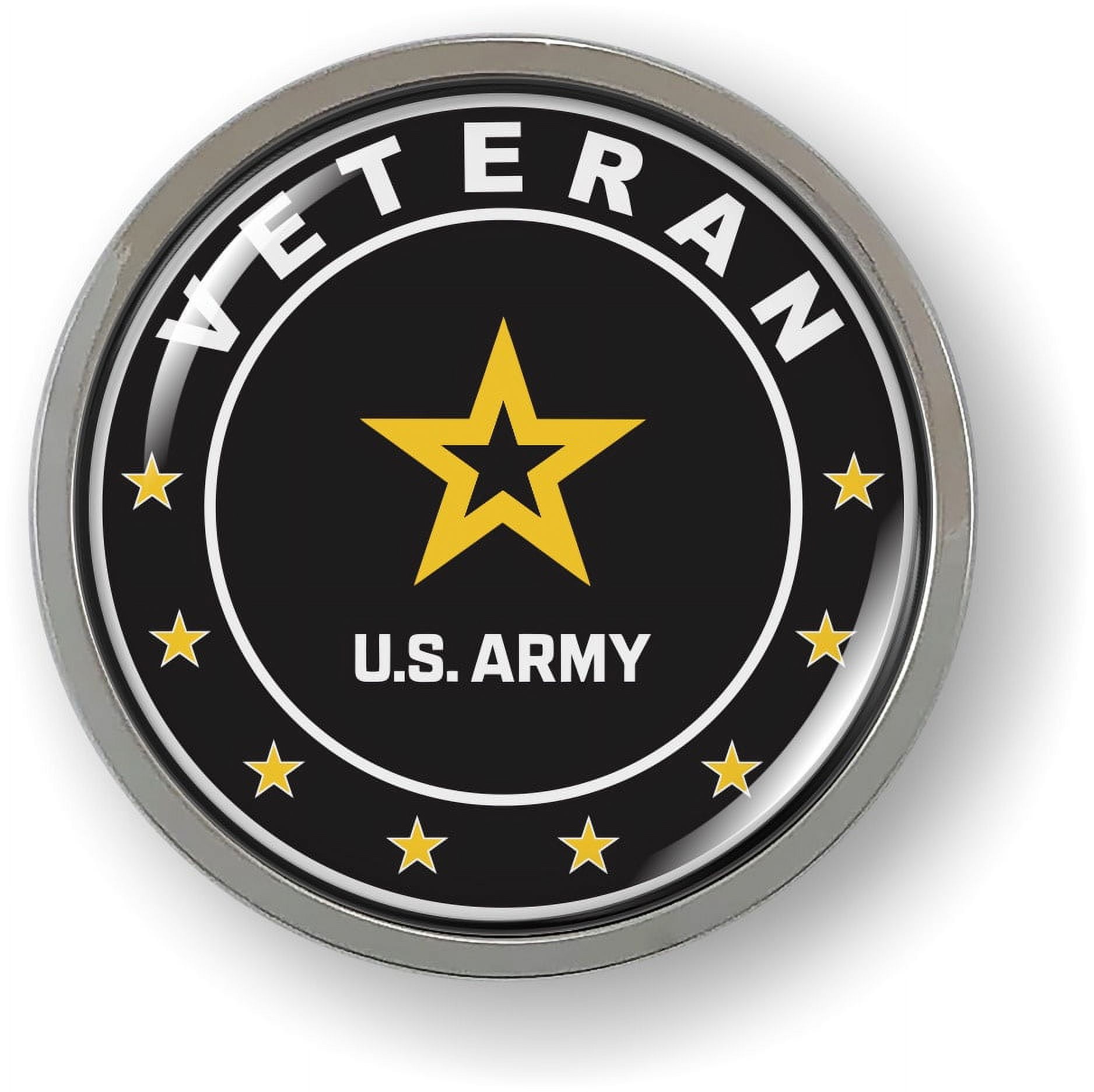 [Officially Licensed Product] - US Army Veteran Star Logo 3D Domed ...