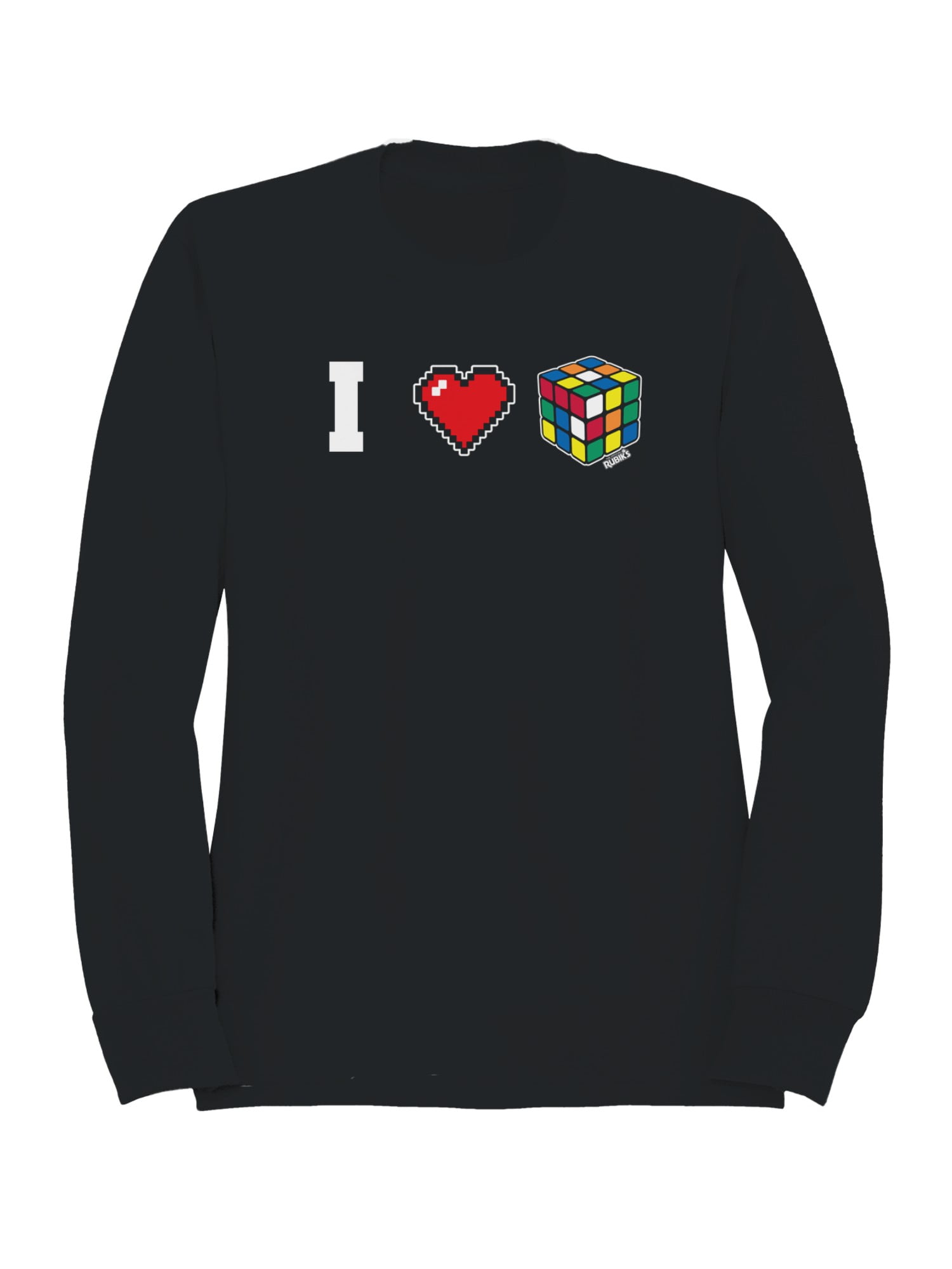 Officially Licensed Rubiks Cube Pixel Heart & Rubik's Cube Love Men's ...