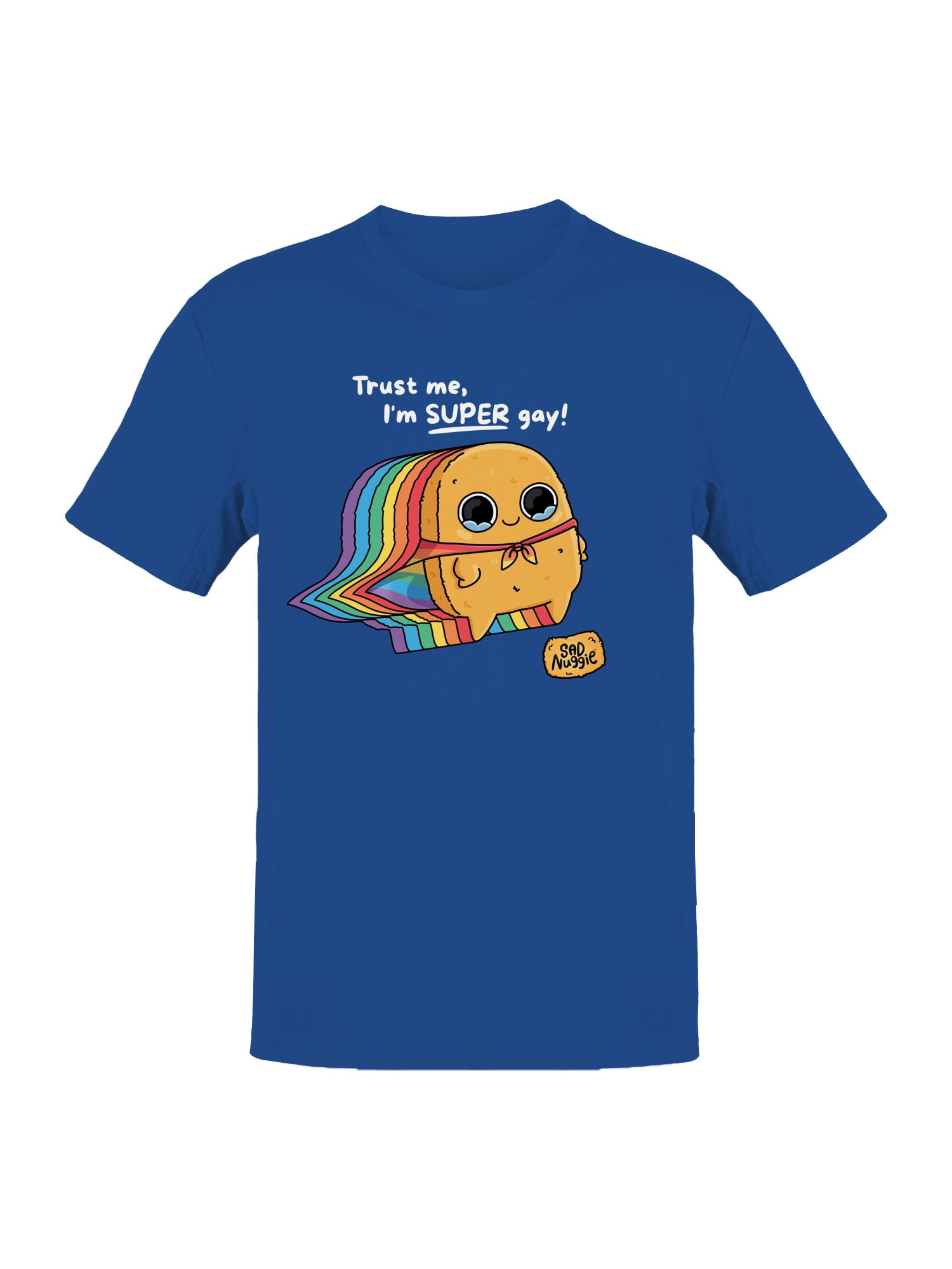 Officially Licensed Sad Nuggie Rainbow Pride Men's T-shirt - Walmart.com