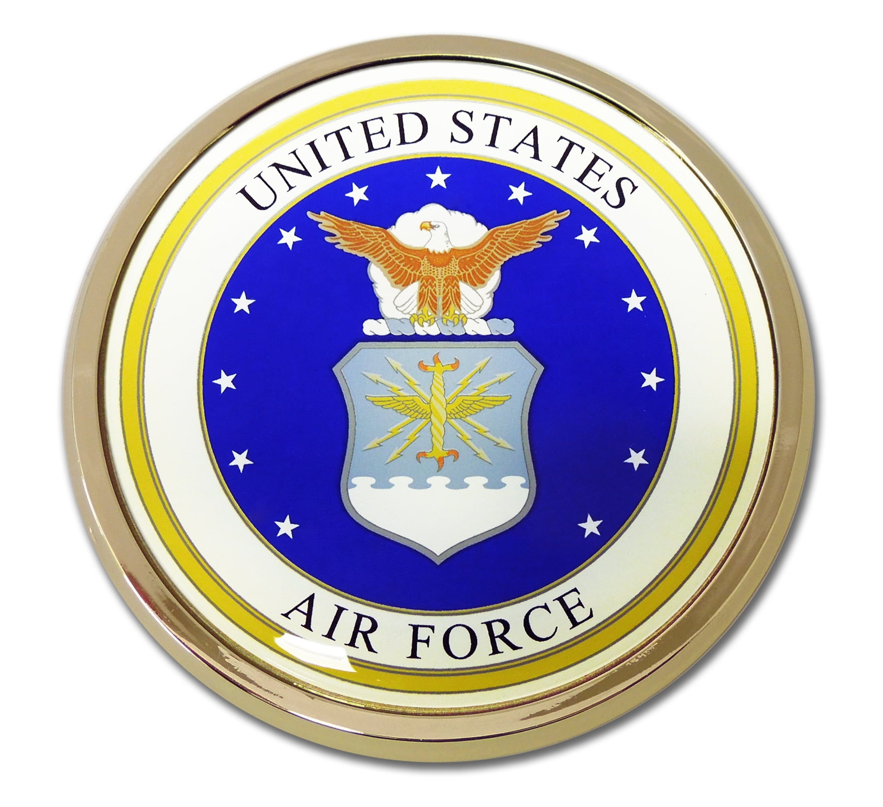 Officially Licensed Small United States Air Force Crest Gold Frame All ...