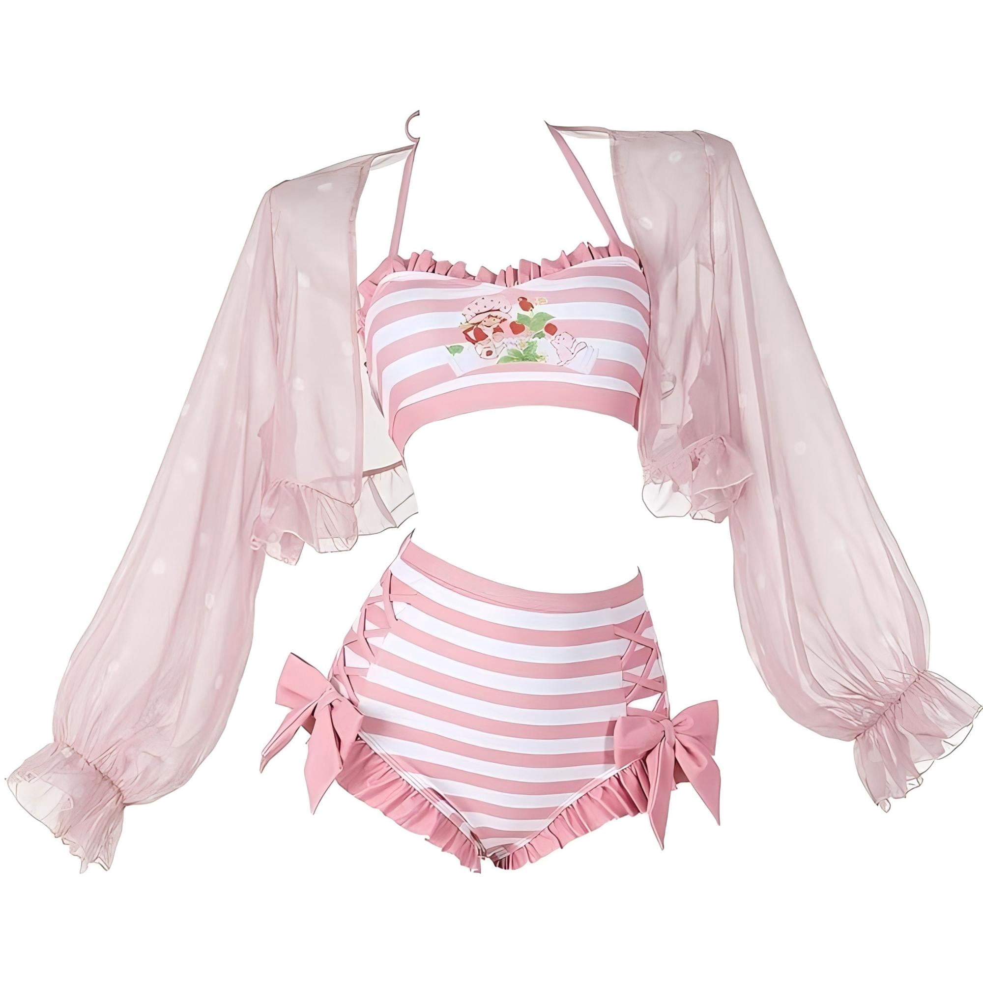 [Officially Licensed] Strawberry Shortcake × Micotaku Pink Striped ...