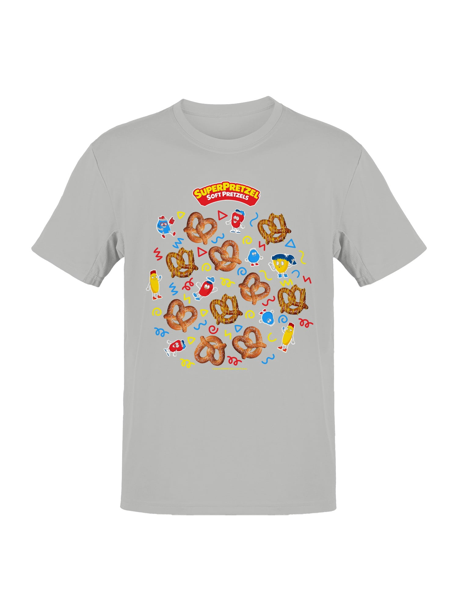 Officially Licensed Super Pretzel Fun Cartoon Men's T-shirt - Walmart.com