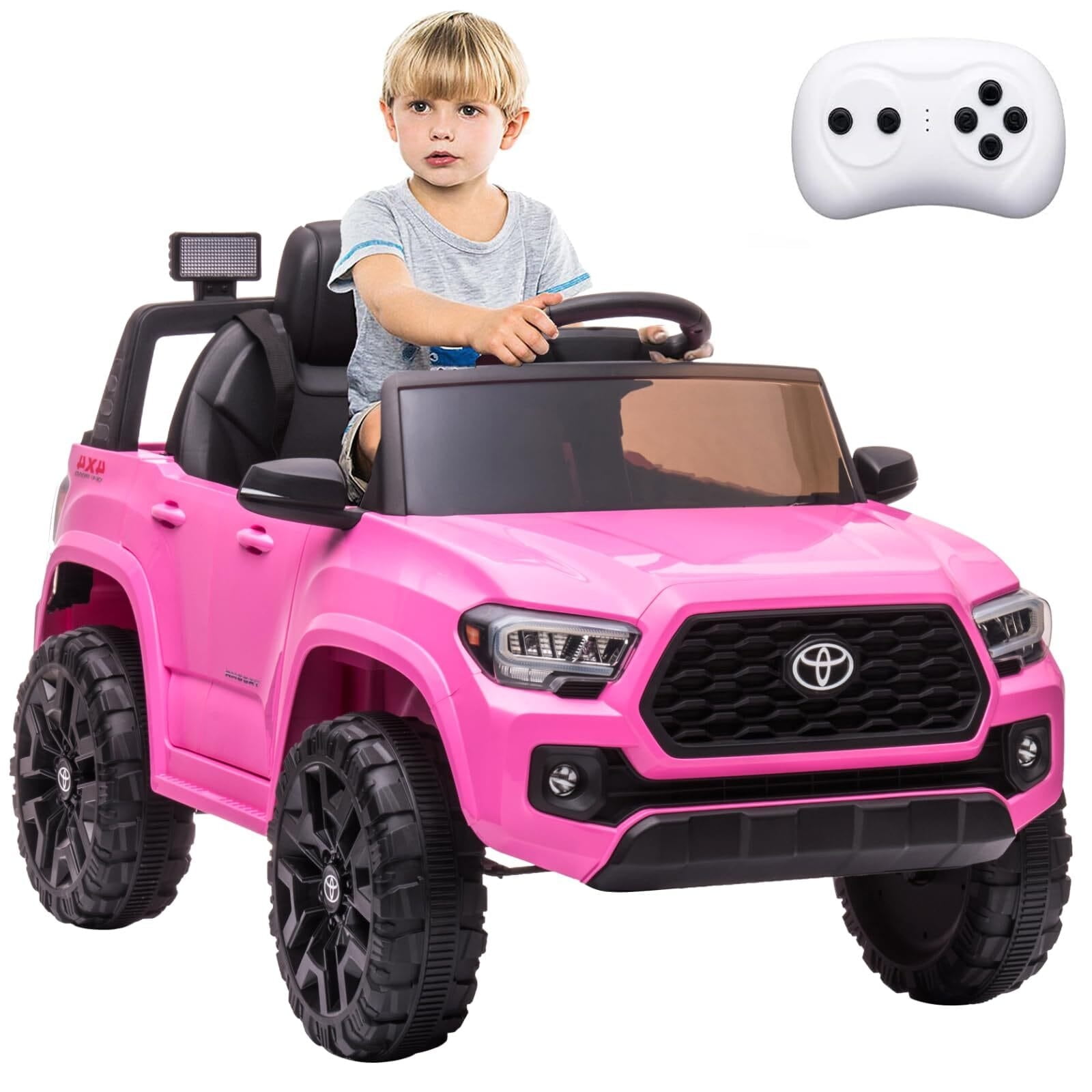 Officially Licensed Toyota Tacoma 12V Kids Ride-On Car with Parent ...