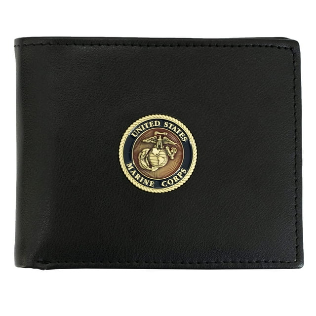 Officially Licensed "US Marine Corps" Medallion Genuine Leather Classic ...