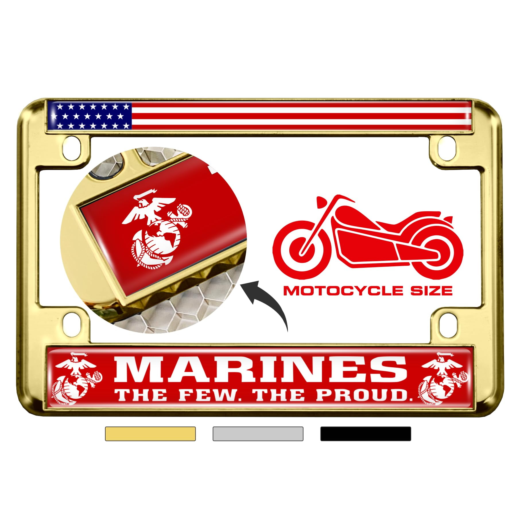 [Officially Licensed US Marine Corps Product] - Motorcycle Domed Custom ...