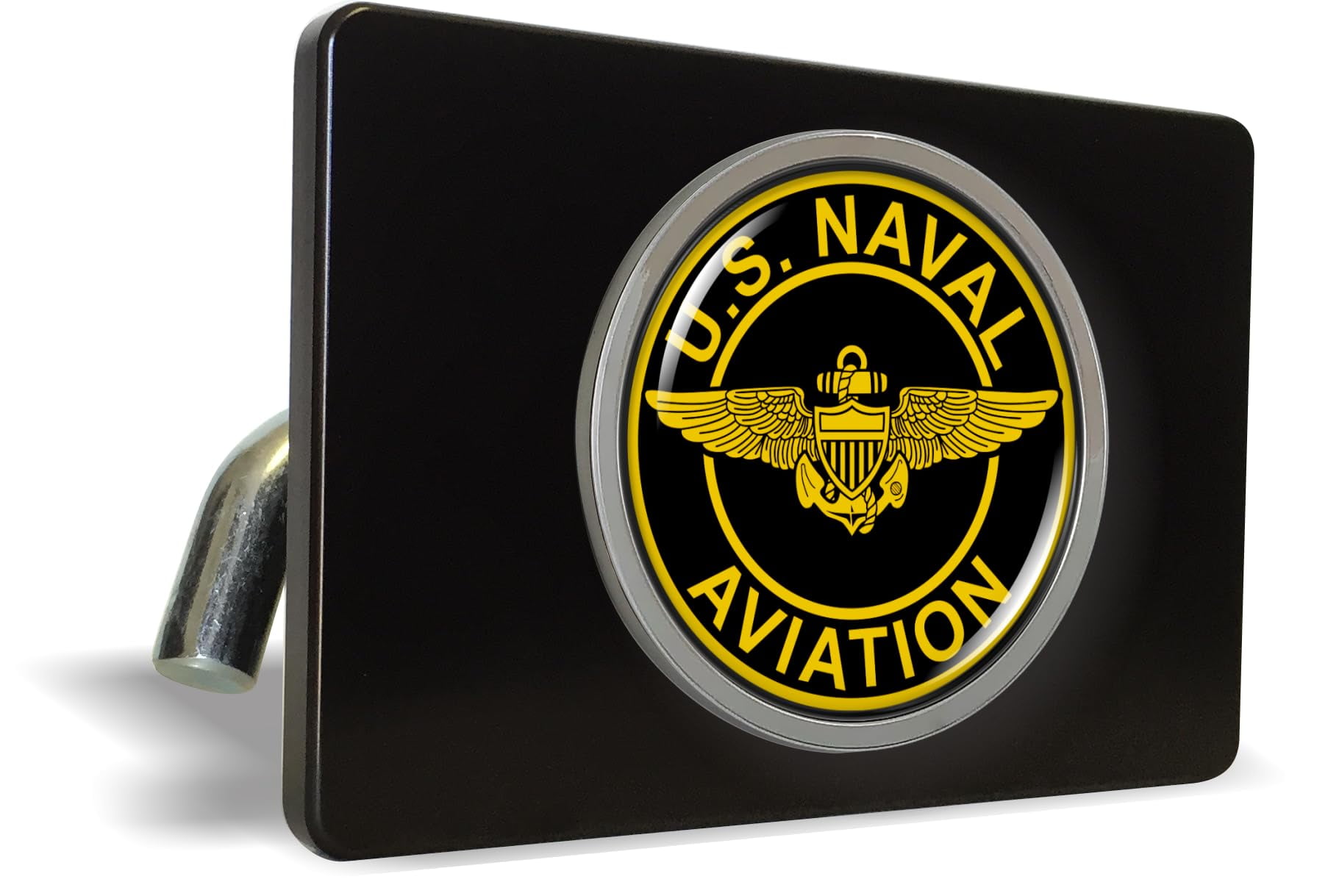 Officially Licensed U.S. Navy Metal Tow Hitch Cover with Chrome Emblem ...