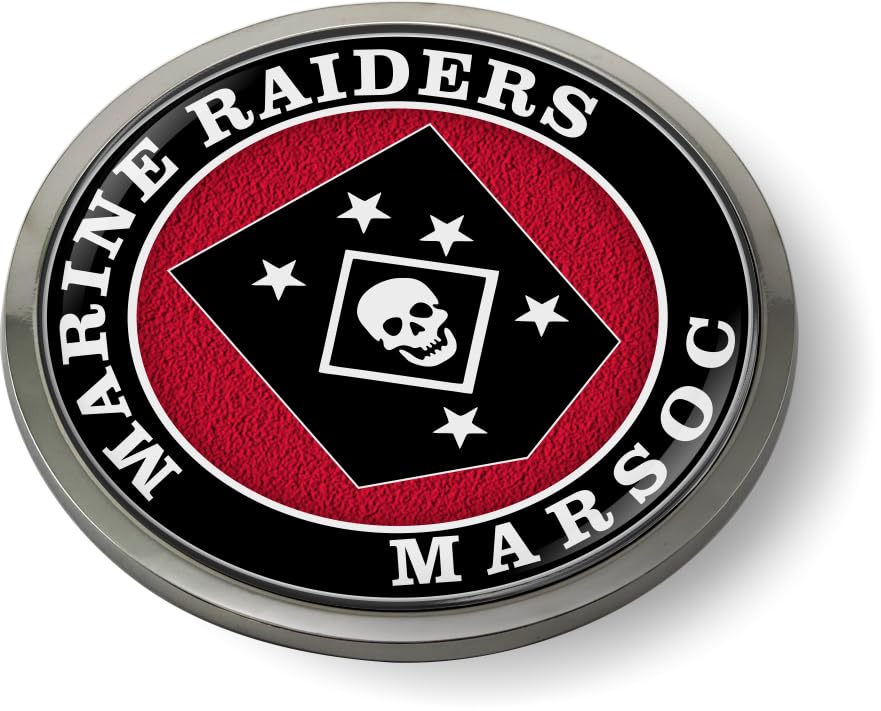 BestLicensePlateFrames - Black & White MARSOC Marine Raiders, USMC 3D ...