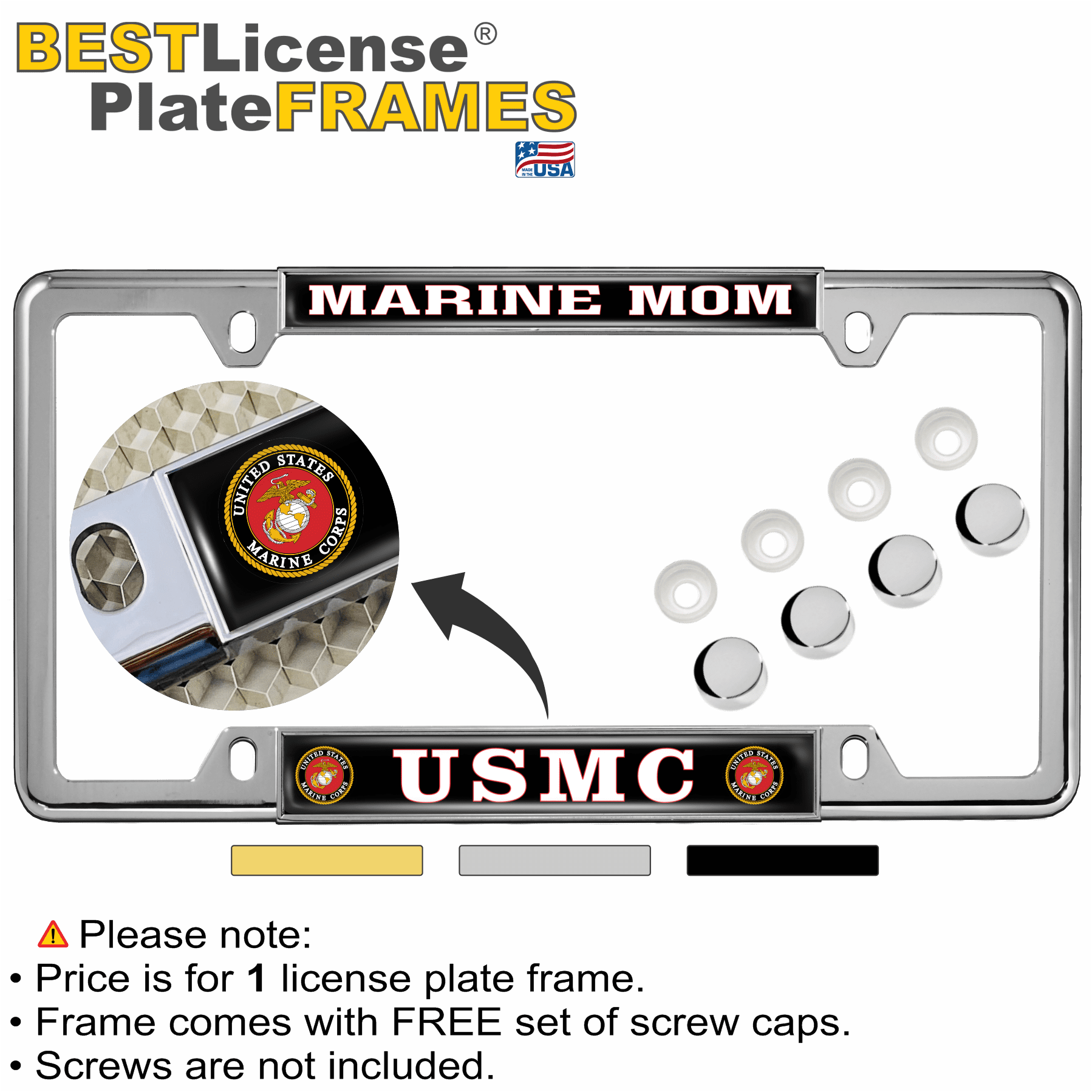 [Officially Licensed USMC Product] - Marine Mom USMC - Custom Domed ...