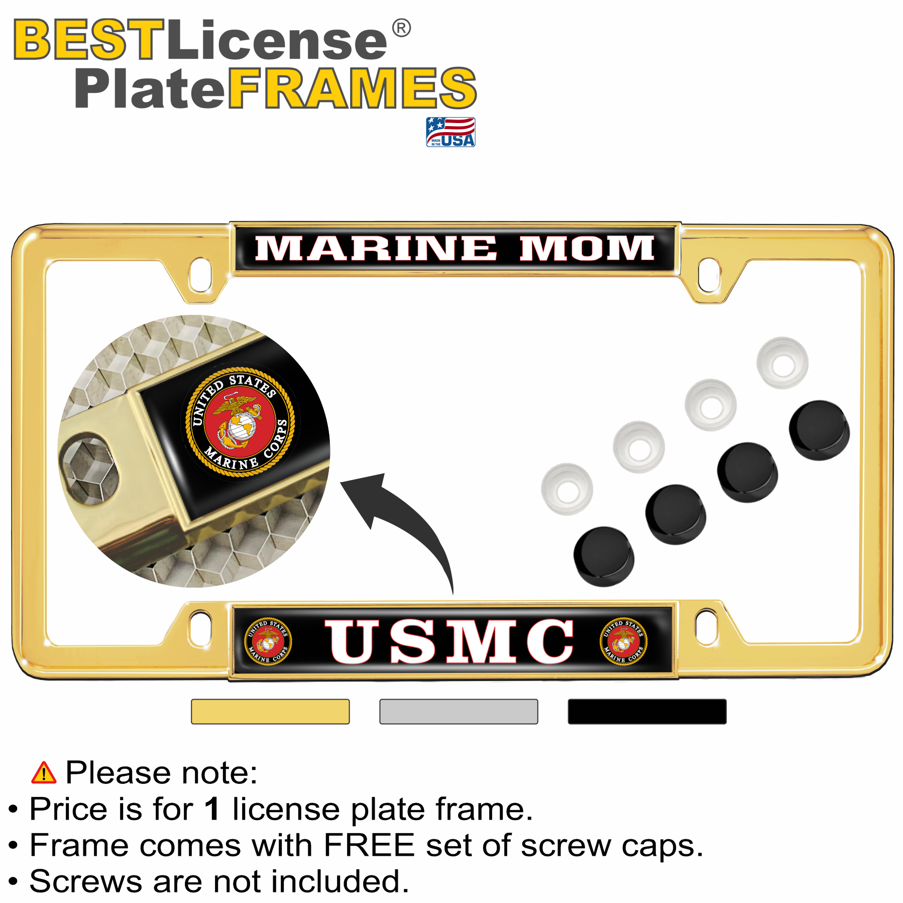 [Officially Licensed USMC Product] - Marine Mom USMC - Custom Domed ...