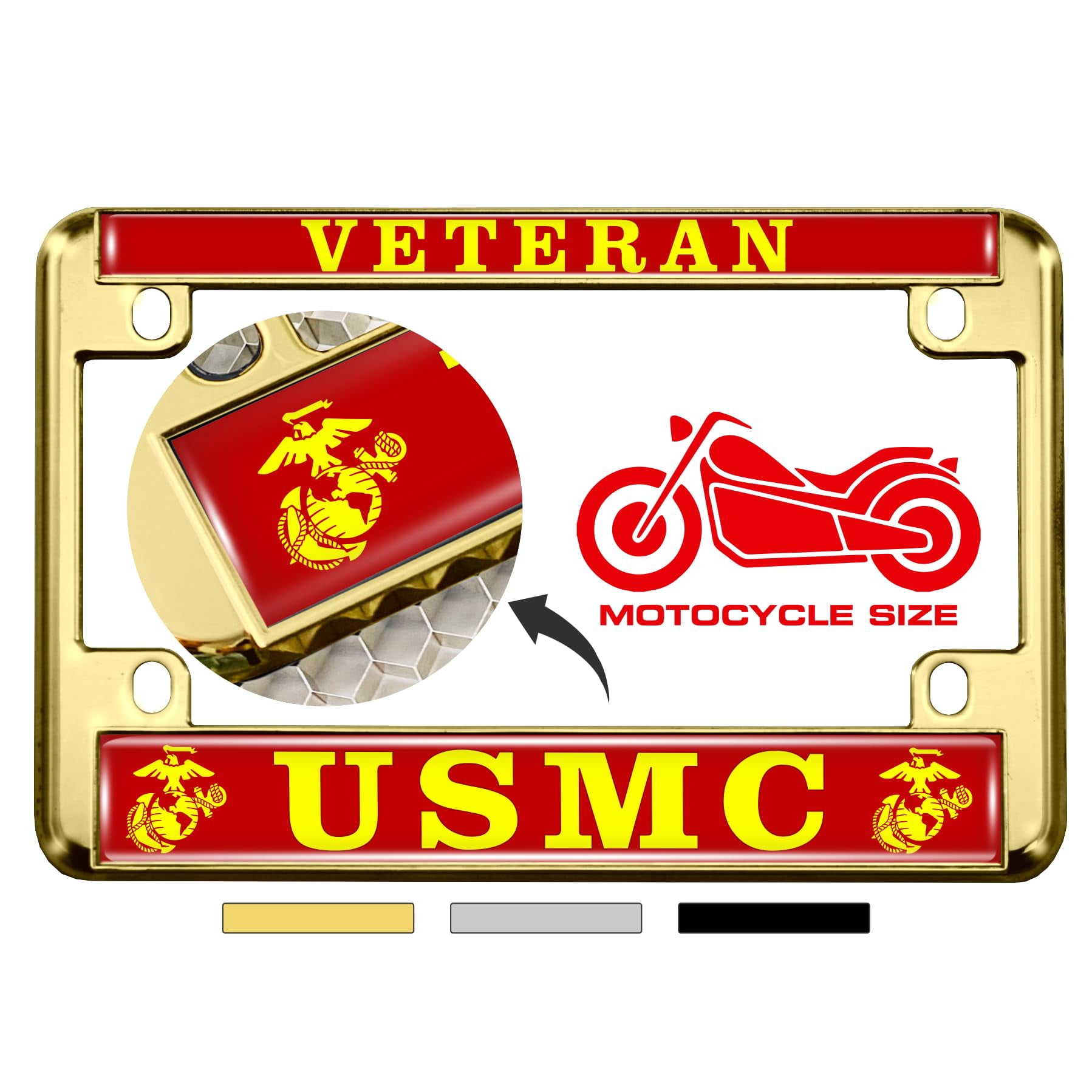 [Officially Licensed USMC Product] - Motorcycle Metal License Plate ...