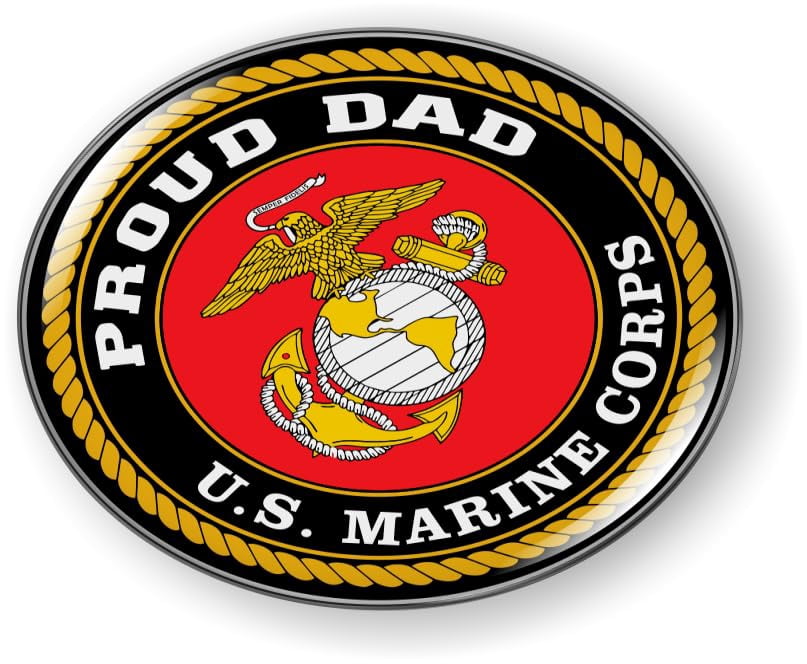BestLicensePlateFrames - U.S. Marine Corps Proud Dad, USMC 3D Domed CAR ...