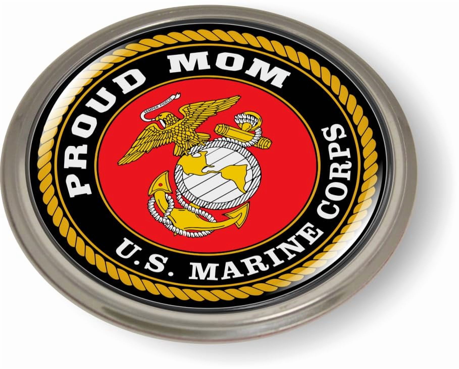 [Officially Licensed Product] - USMC Proud Mom 3D Domed CAR Emblem ...