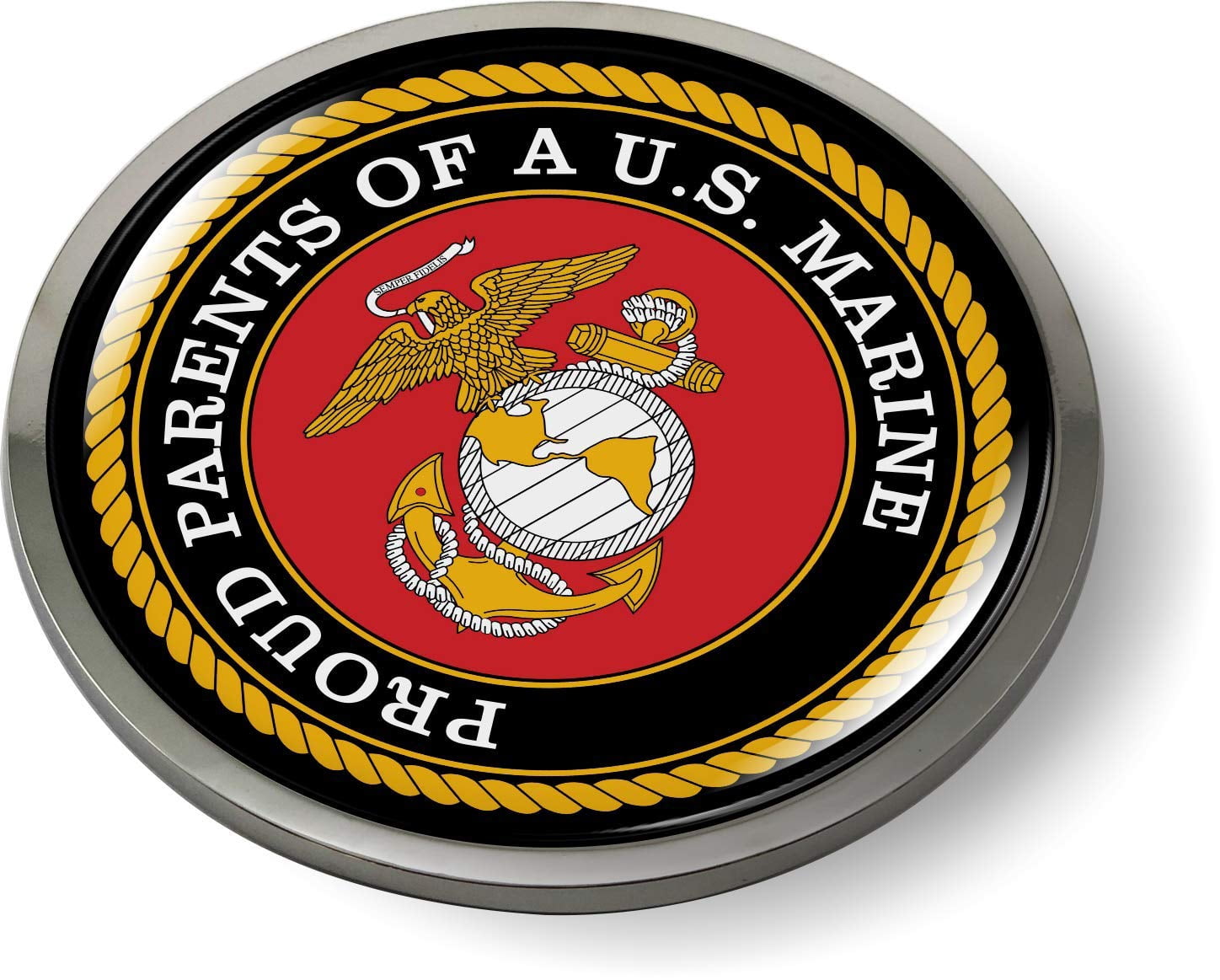 BestLicensePlateFrames - Proud Parents of a U.S. Marine 3D Domed CAR ...