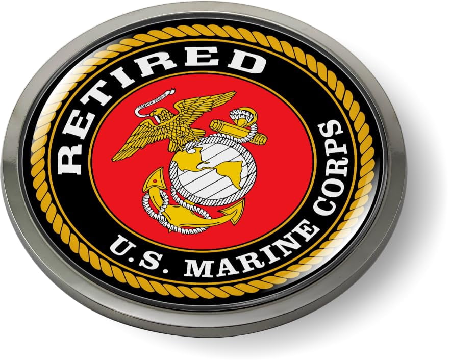 [Officially Licensed USMC Product] - US Marine Corps Retired 3D Domed ...