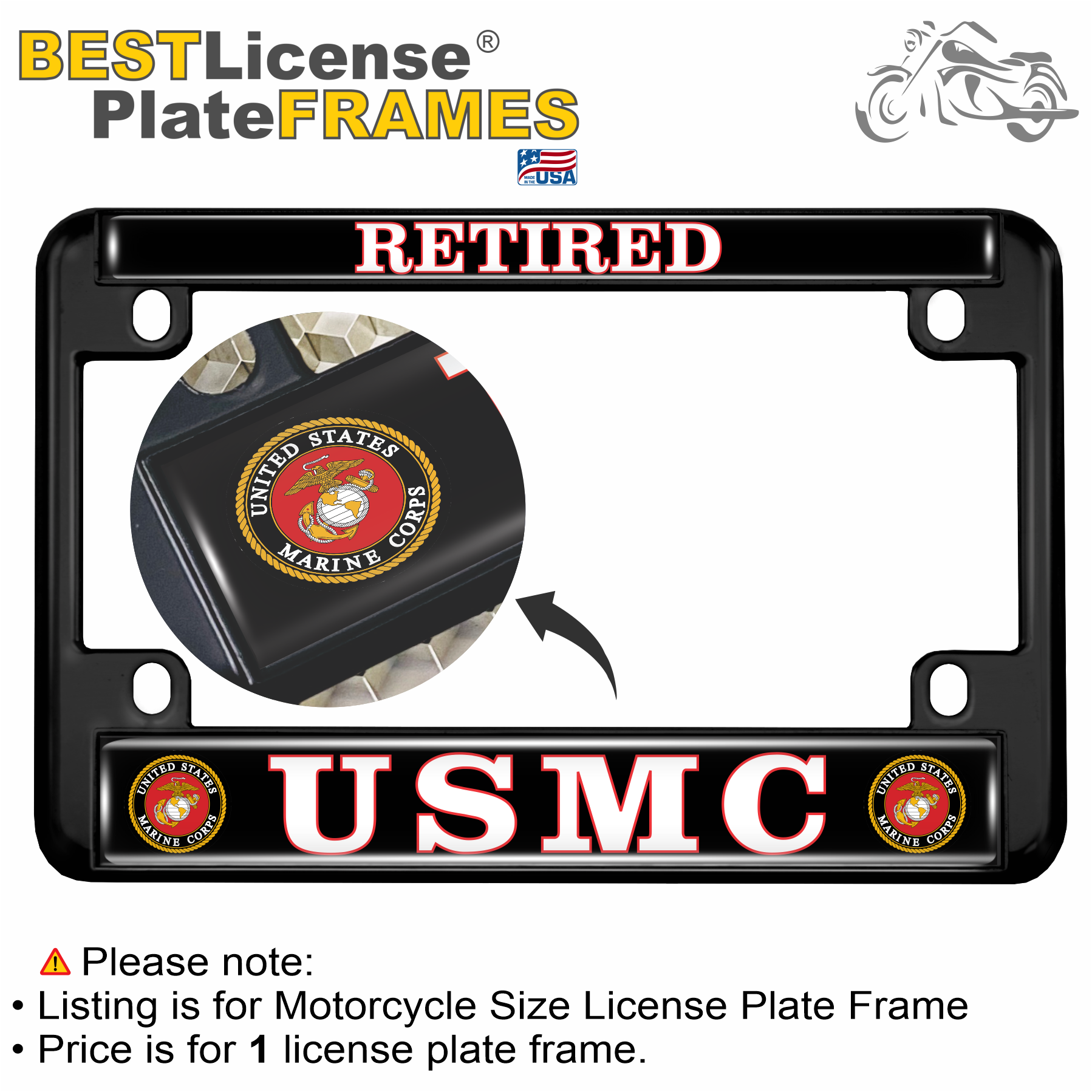 [Officially Licensed USMC Product] - Retired USMC Design - Motorcycle ...