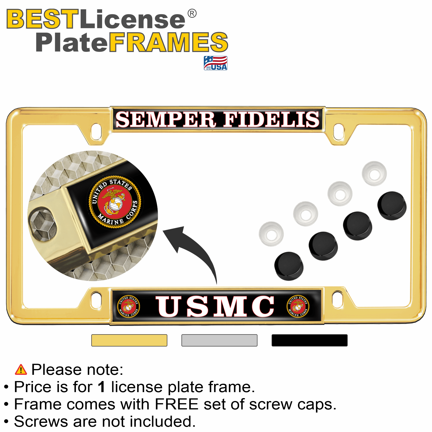 [Officially Licensed USMC Product] - Semper Fidelis USMC - Custom Domed ...