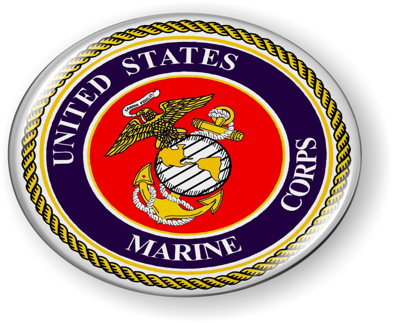 BestLicensePlateFrames - United States Marines, USMC 3D Domed CAR ...