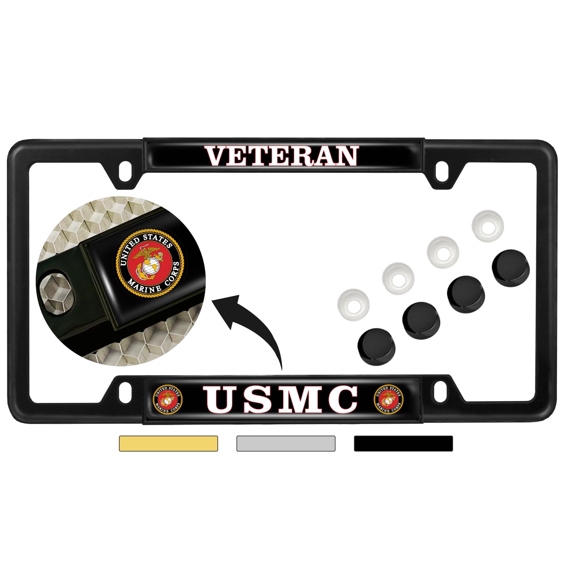 [Officially Licensed US Marine Corps Product] - USMC Veteran - Domed ...