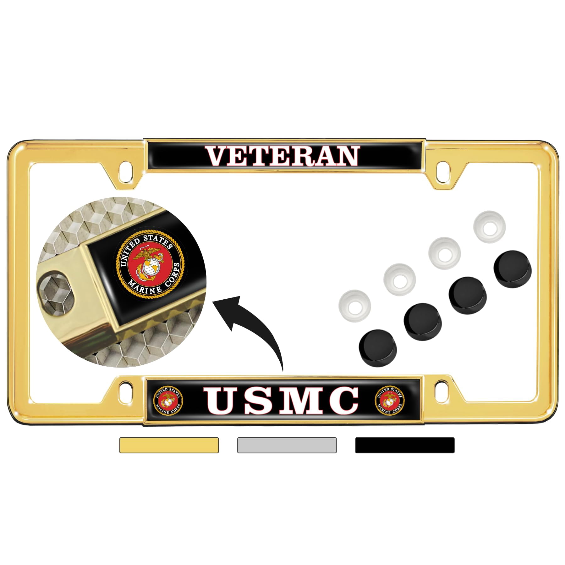 [Officially Licensed US Marine Corps Product] - USMC Veteran - Domed ...
