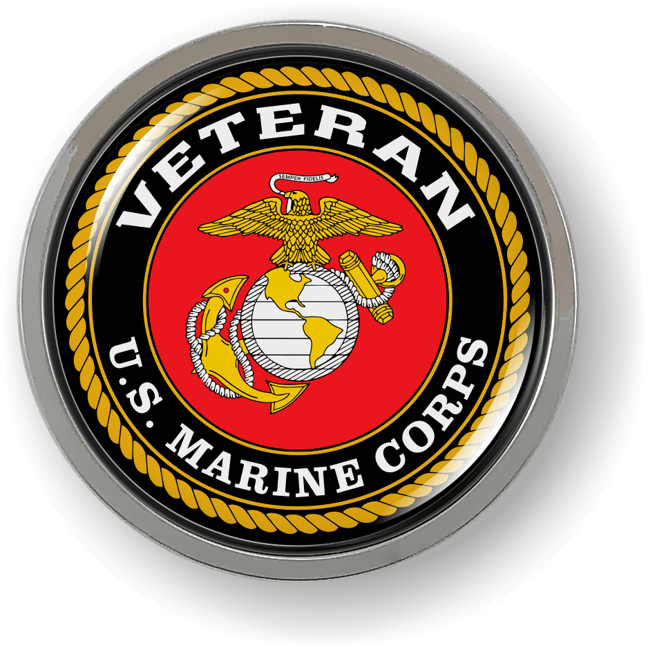 [Officially Licensed USMC Product] - Veteran U.S. Marine Corps 3D Domed ...