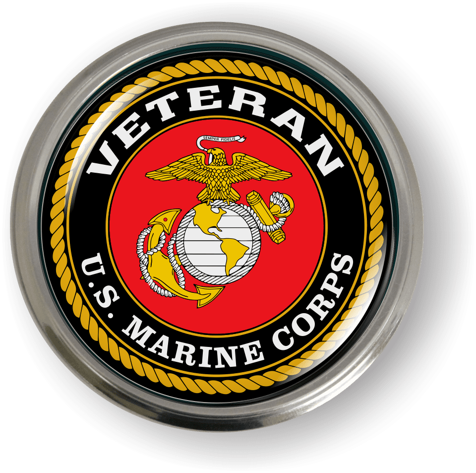 [Officially Licensed USMC Product] - Veteran U.S. Marine Corps 3D Domed ...