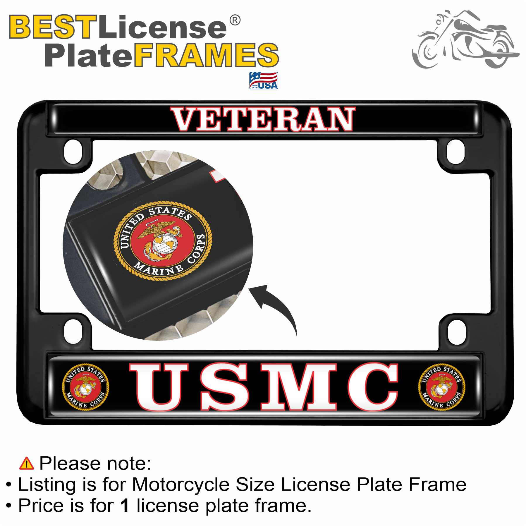[Officially Licensed USMC Product] - Veteran USMC Design - Motorcycle ...