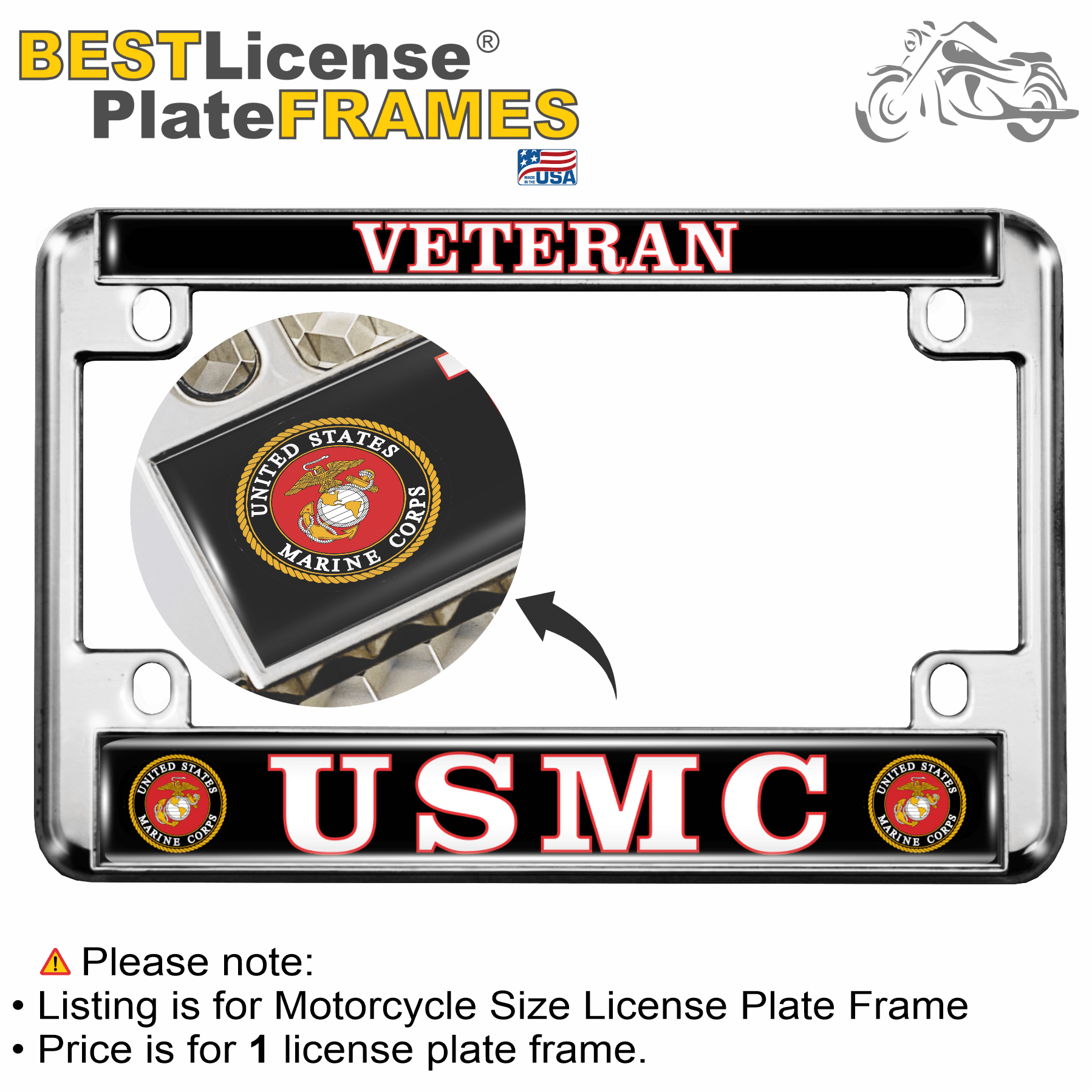 [Officially Licensed USMC Product] - Veteran USMC Design - Motorcycle ...